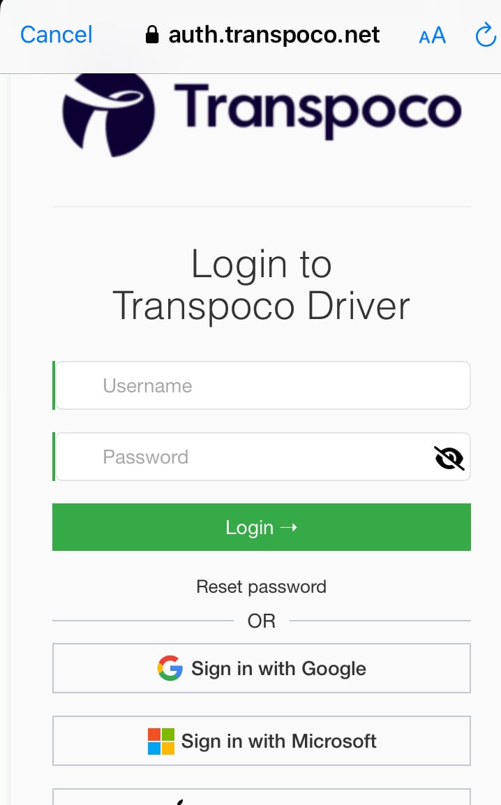 How to use the Transpoco Driver App