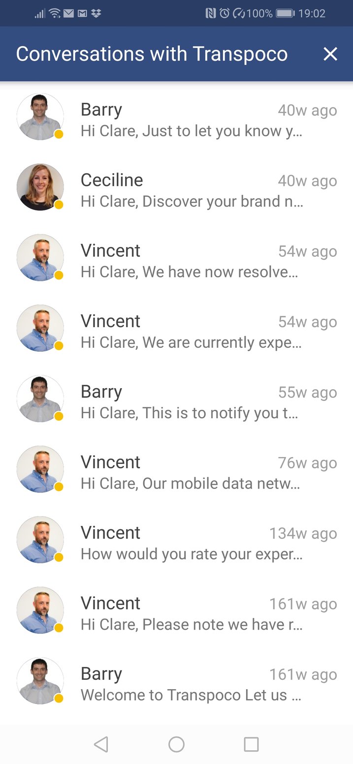 How can I contact Transpoco support through the App?