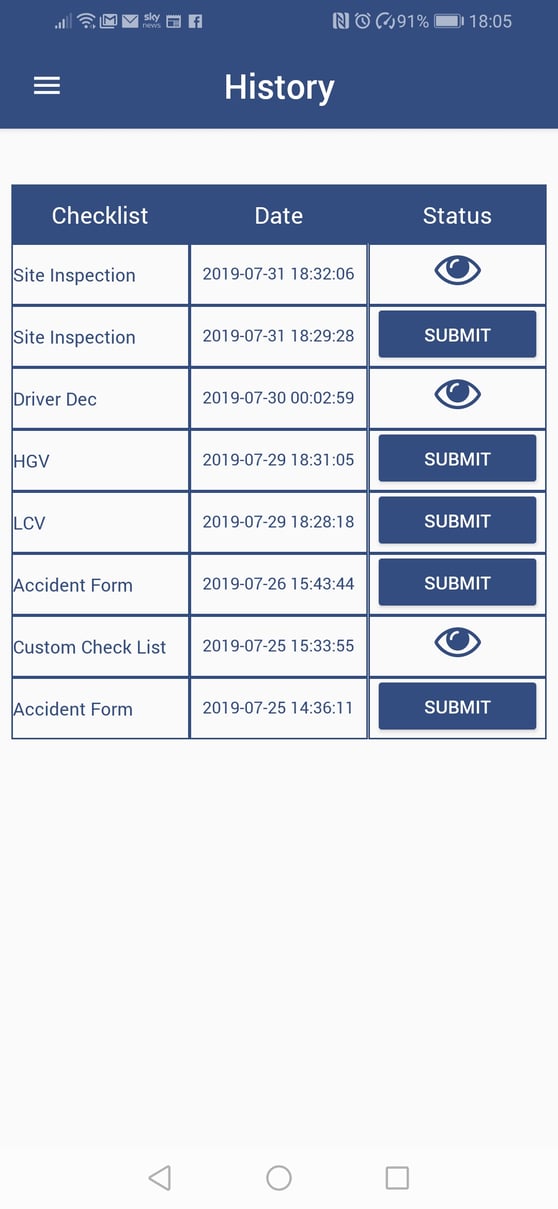 Walkaround Checks: How can I see my historic driver checklists in the ...