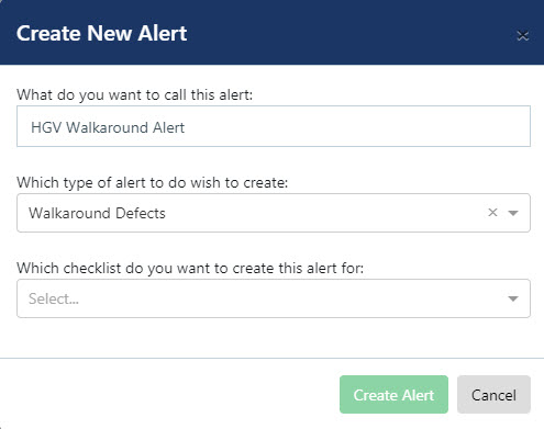 Walkaround Checks: How do I set up an alert to notify me of defects?