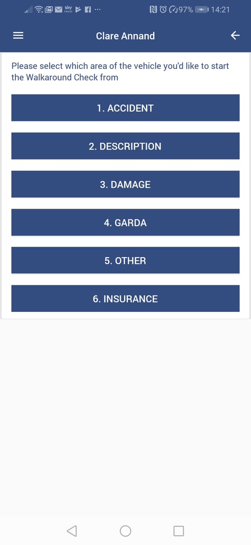 Walkaround Checks: How do I create an accident report using the ...