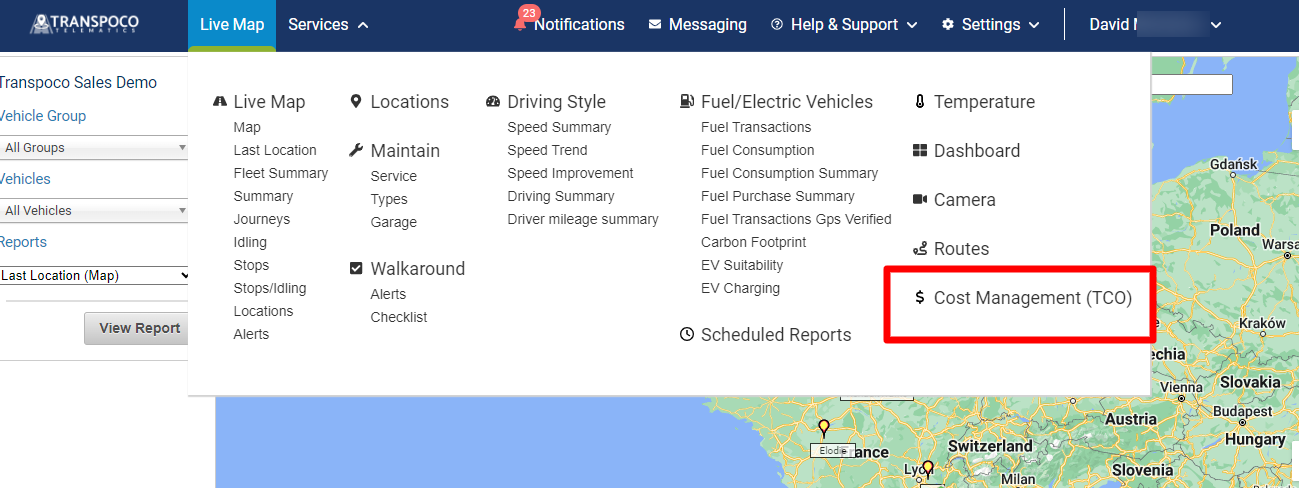 Cost Management (TCO) Report