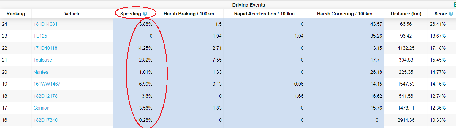 Driving Summary Report