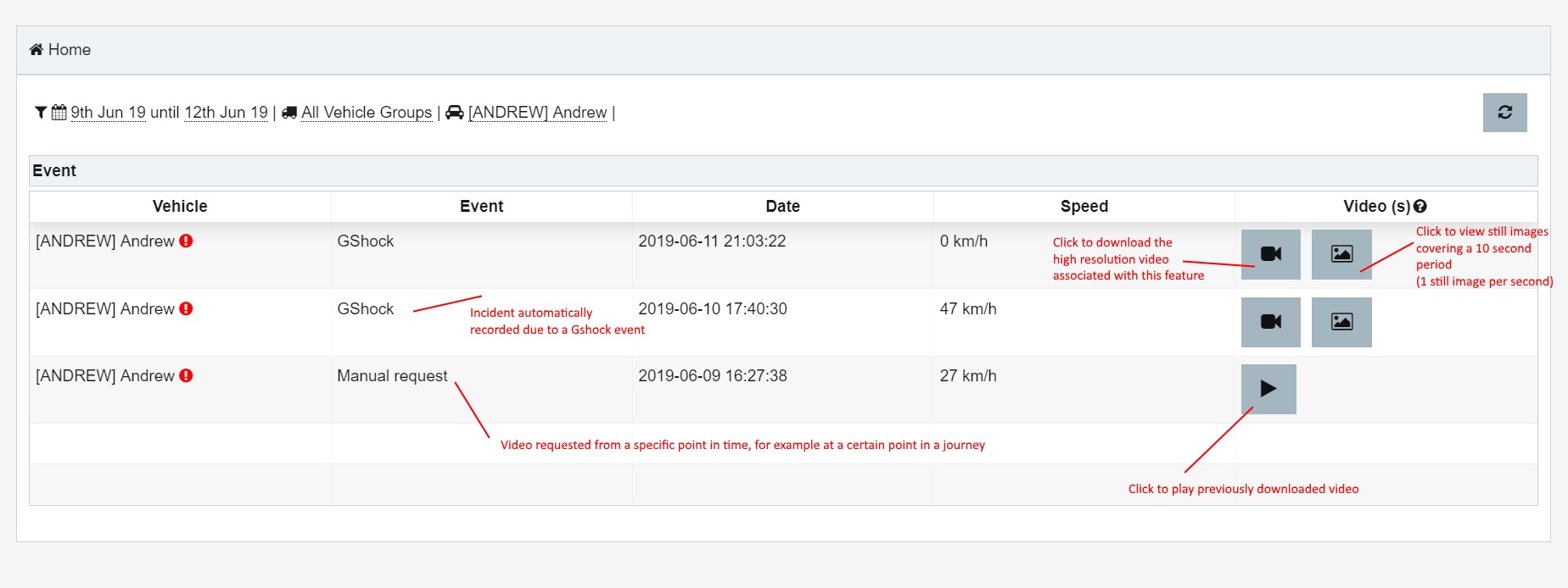 Integrated dash cam software - FREE DEMO